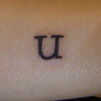 Tattoo Letter U